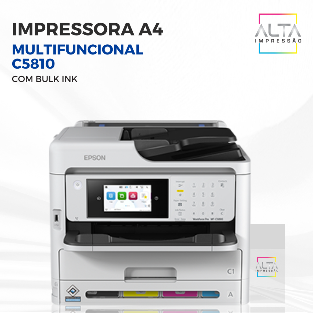 Impressora Epson WorkForce Pro WF-C5890 + Bulk Ink - Alta Impressão ...